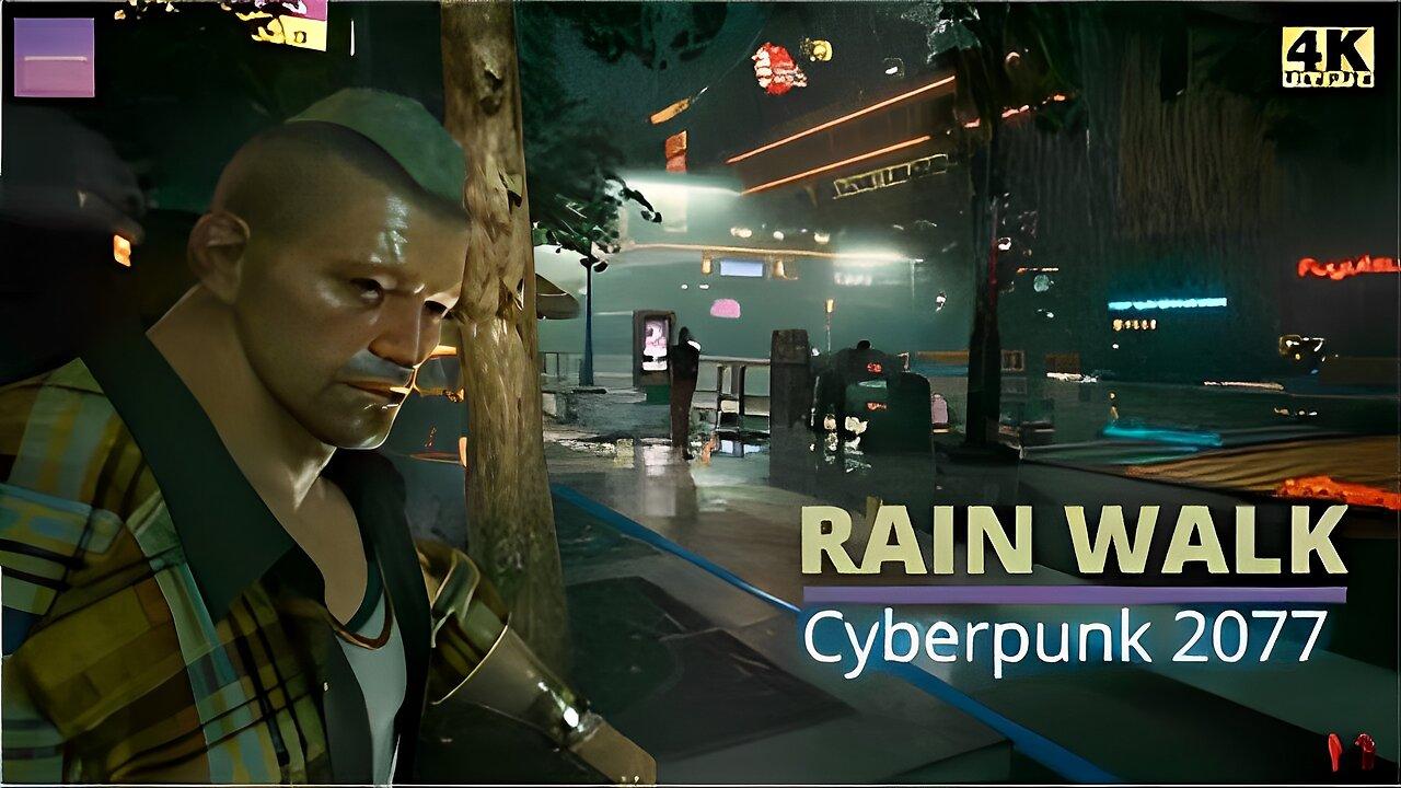 Cyberpunk Walking around Night City in Acid Rain - One News Page VIDEO
