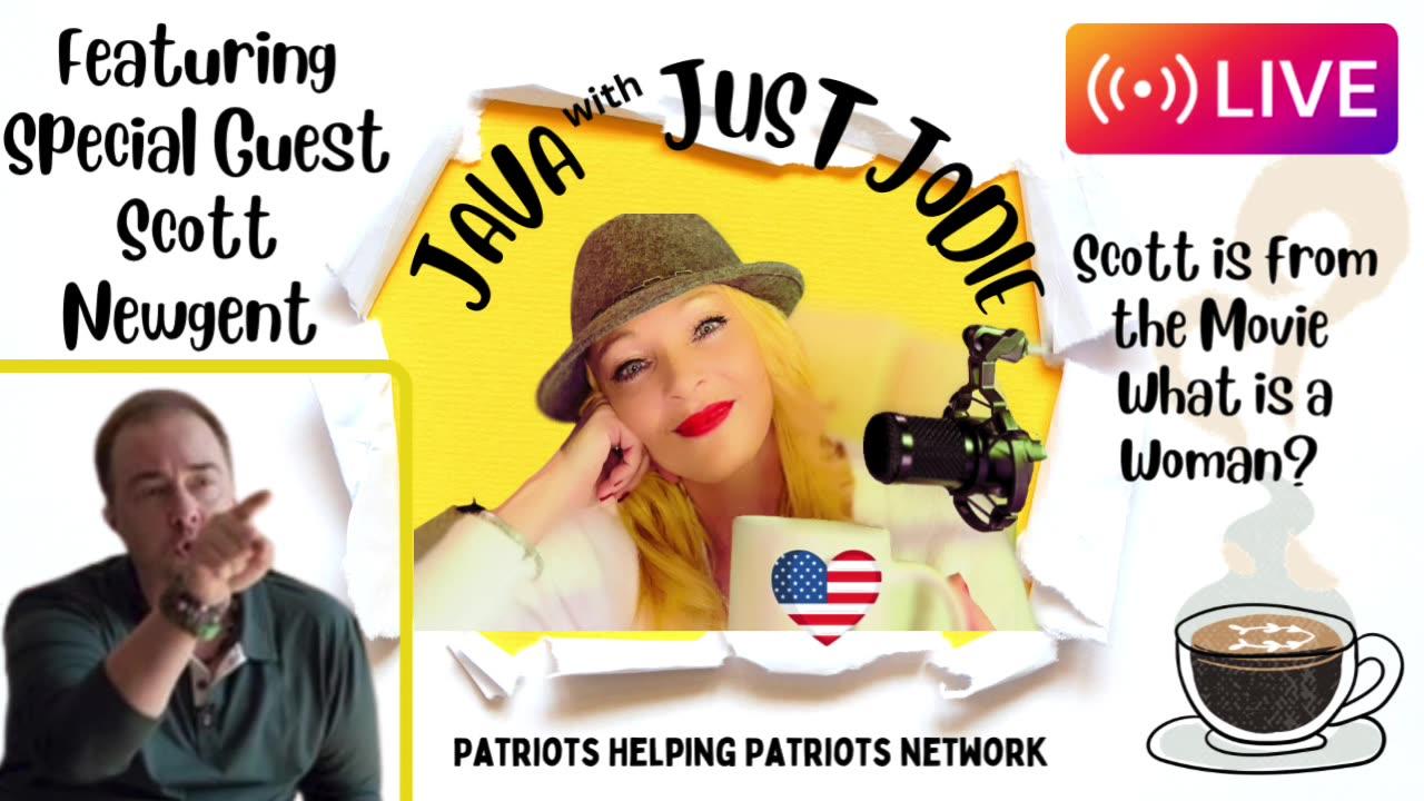Java with Just Jodie featuring special Guest - One News Page VIDEO