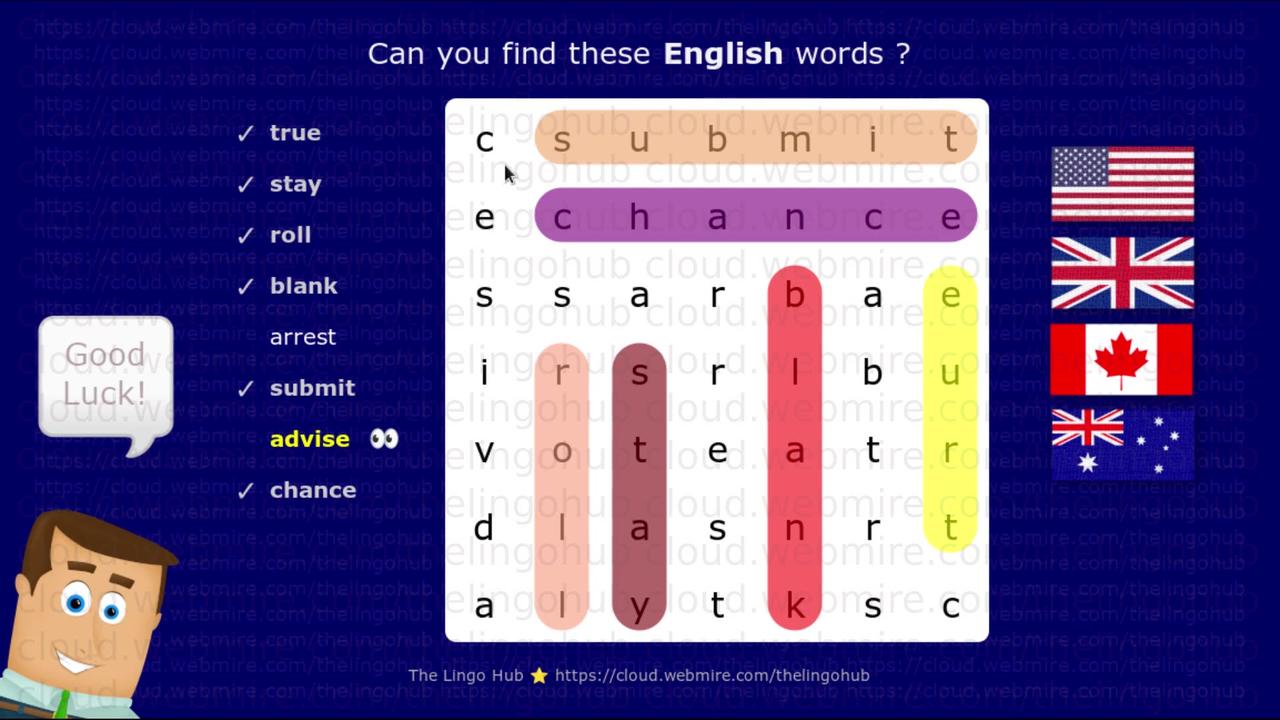 English Word Find Quiz No.458 ･ The Language - One News Page VIDEO