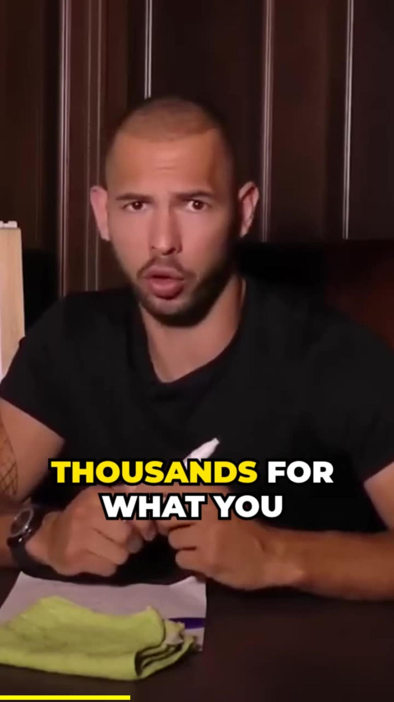 Andrew Tate on don't spend money.mp4 - One News Page VIDEO