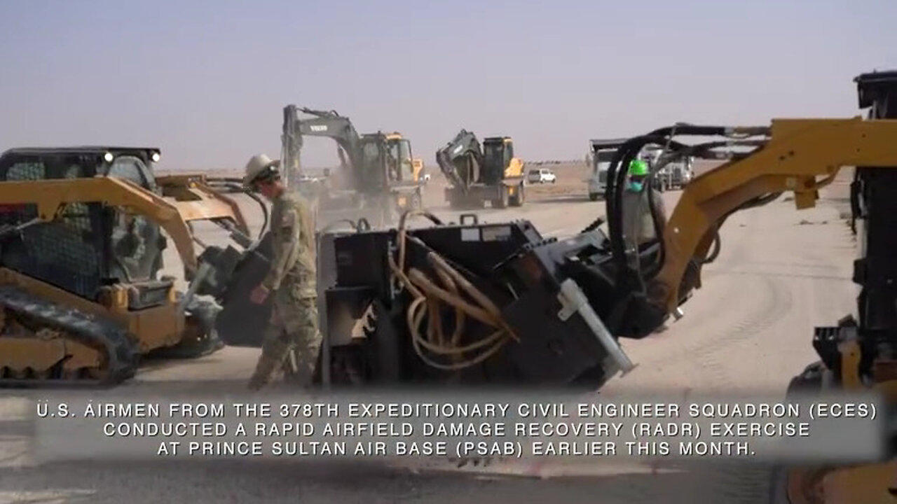378th ECES conducts Rapid Airfield Damage - One News Page VIDEO