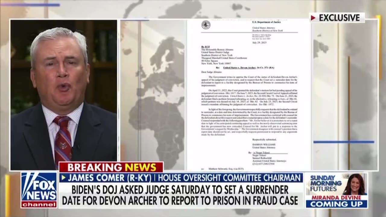 DOJ issues a letter to Sentence Devon Archer, on - One News Page VIDEO