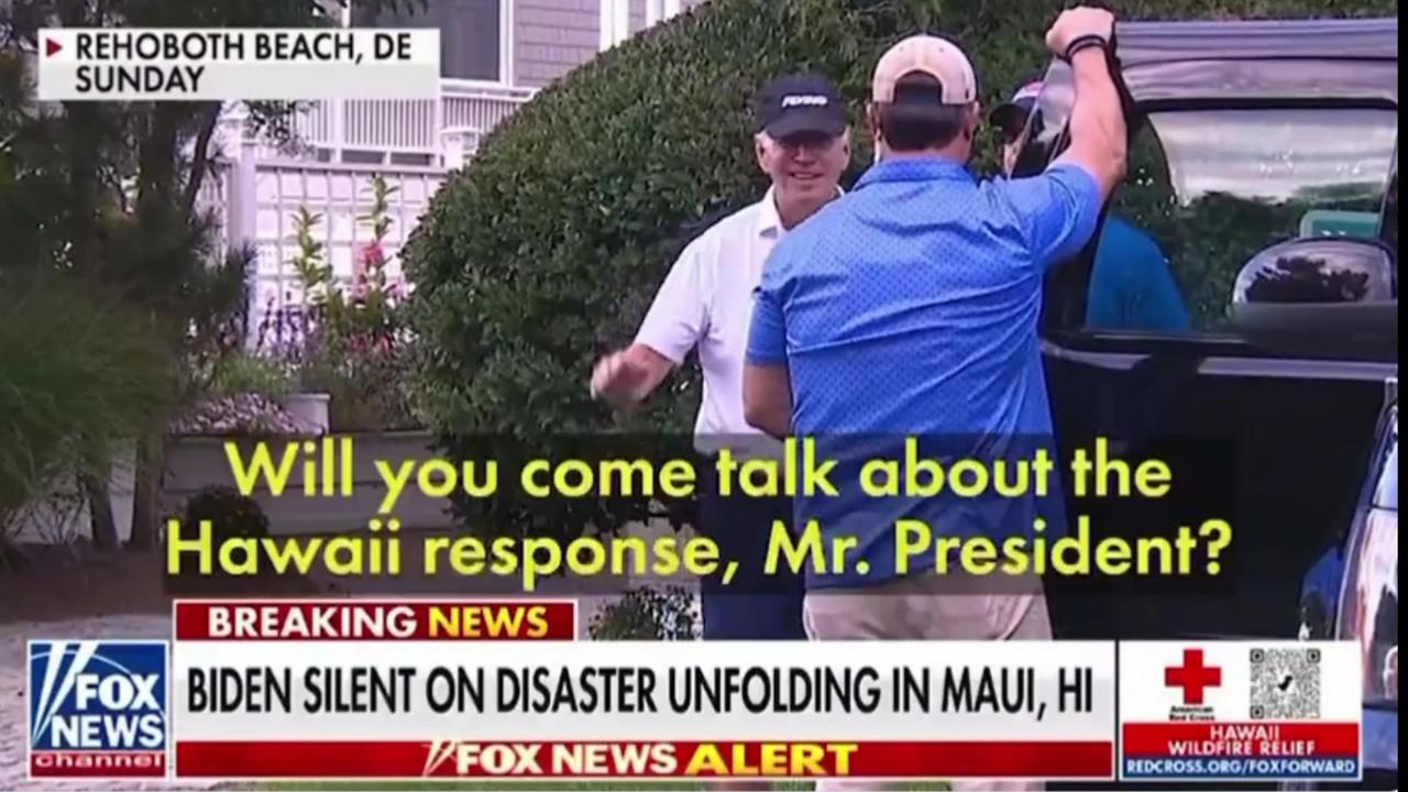 Biden Has No Comment On Maui Fires, But He Loves - One News Page VIDEO