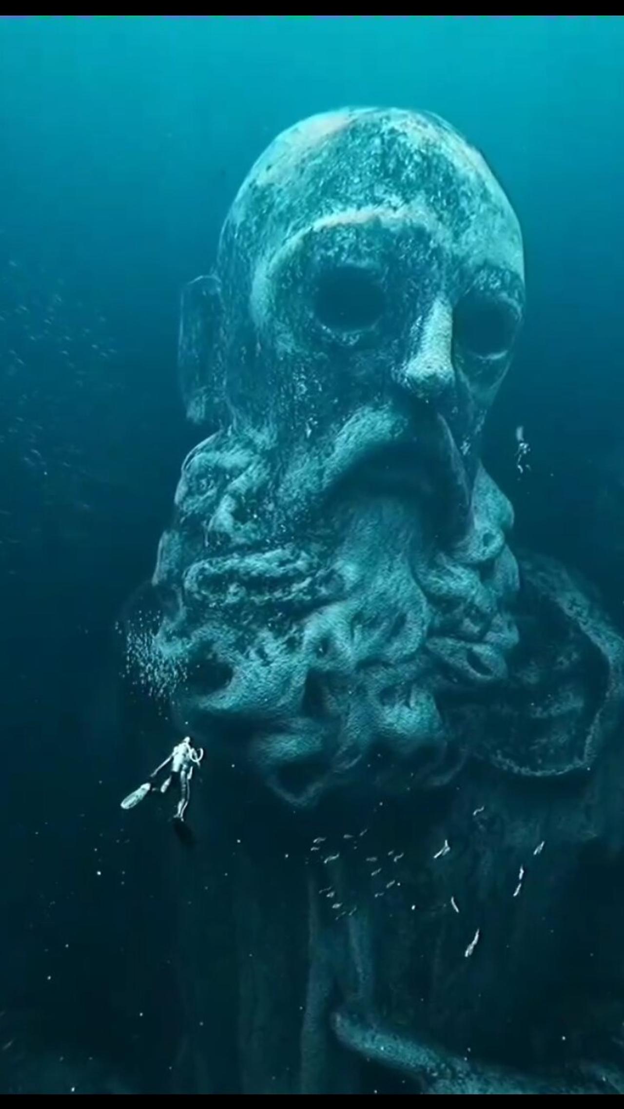 It's real; huge statue in the ocean. - One News Page VIDEO