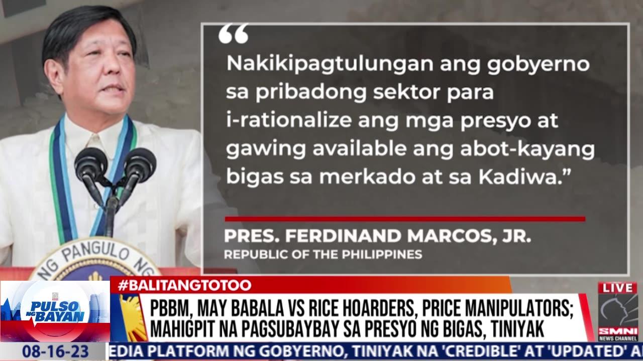 PBBM, may babala vs rice hoarders, price - One News Page VIDEO
