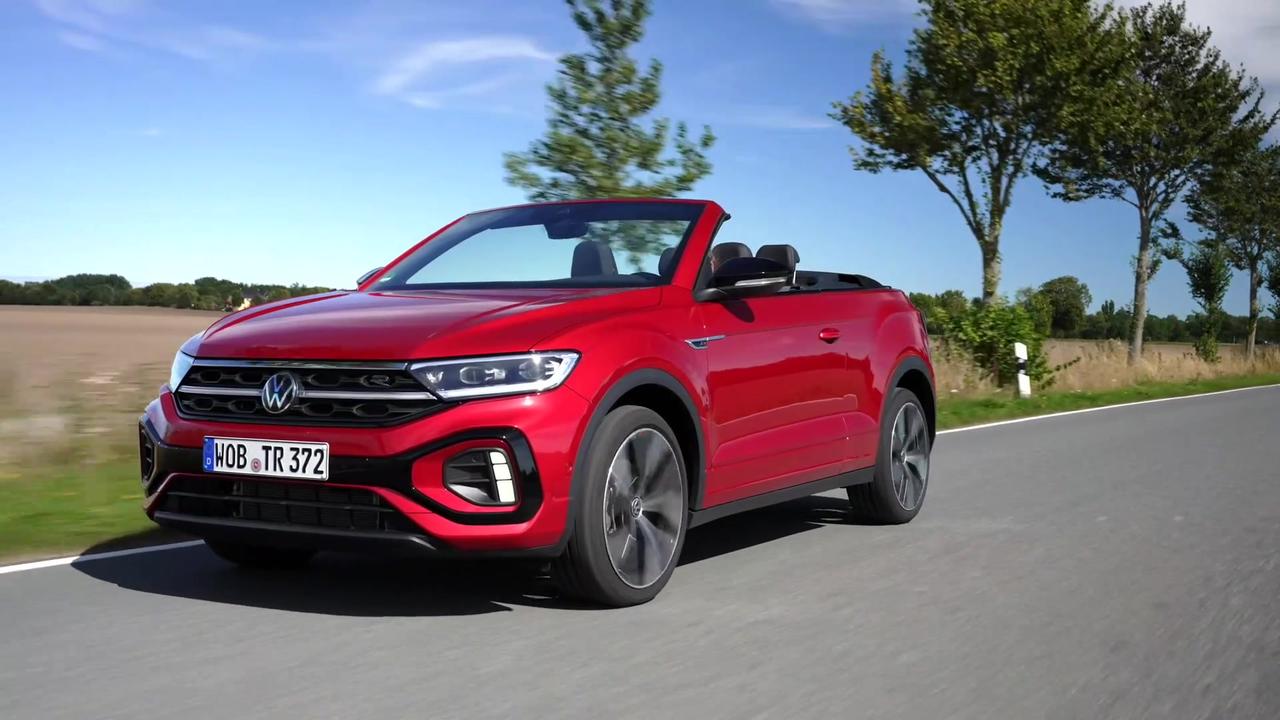 Volkswagen T-Roc Cabriolet in Kings Red Driving - One News Page VIDEO