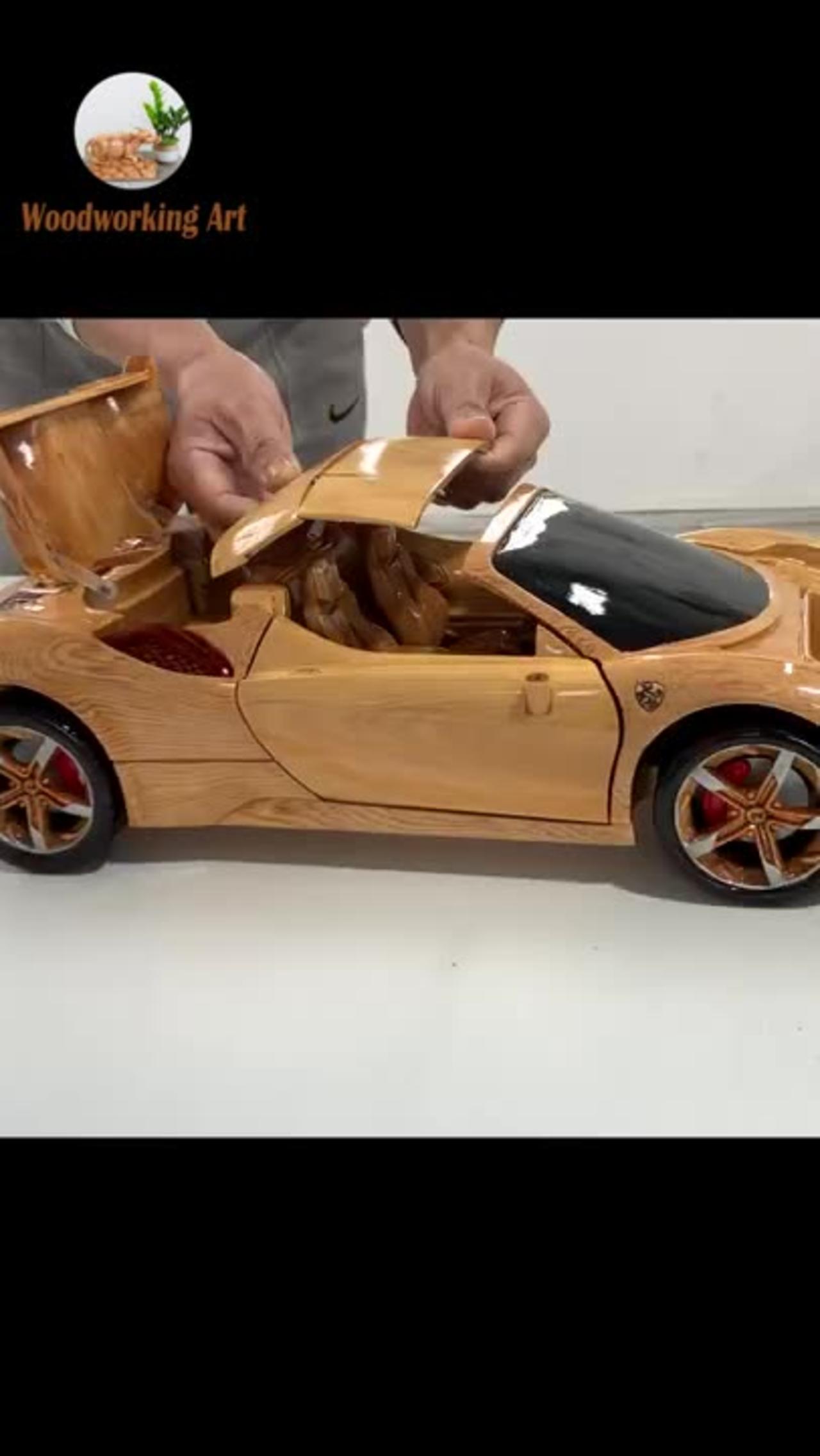 Wood Carving - Ferrari SF90 Spider 2022 - - One News Page VIDEO