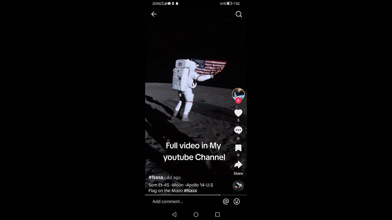 #Nasa#Som ET-45-Moon-Apollo 14-U.S flag on the - One News Page VIDEO
