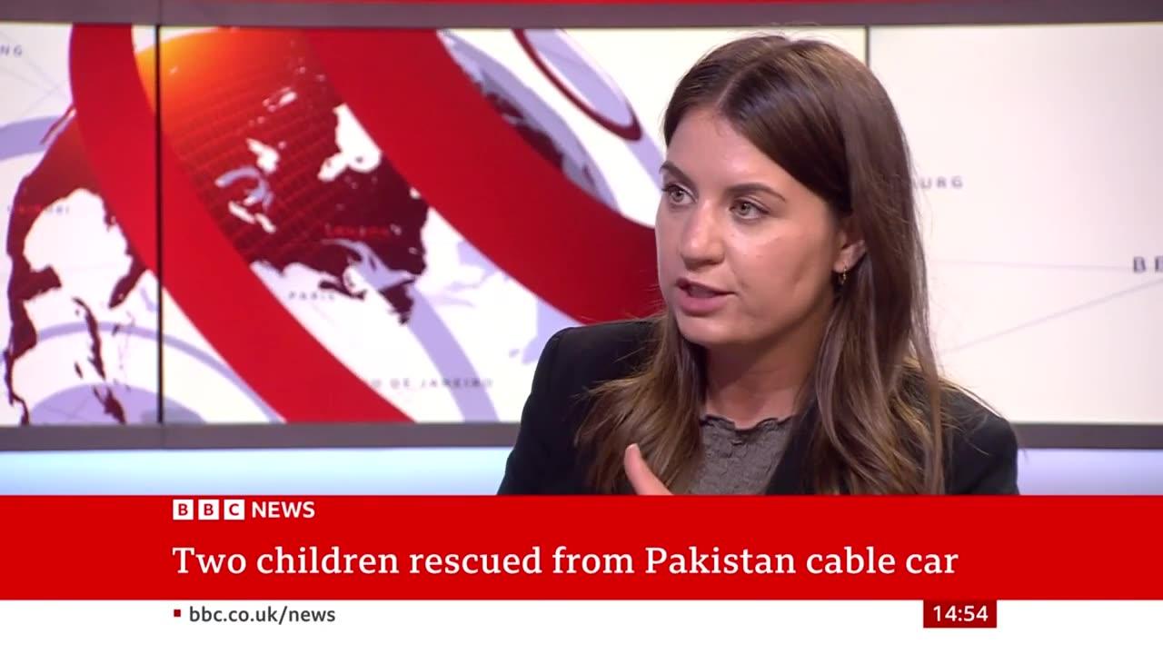 Two Children saved in Pakistan Cable Car Rescue - One News Page VIDEO