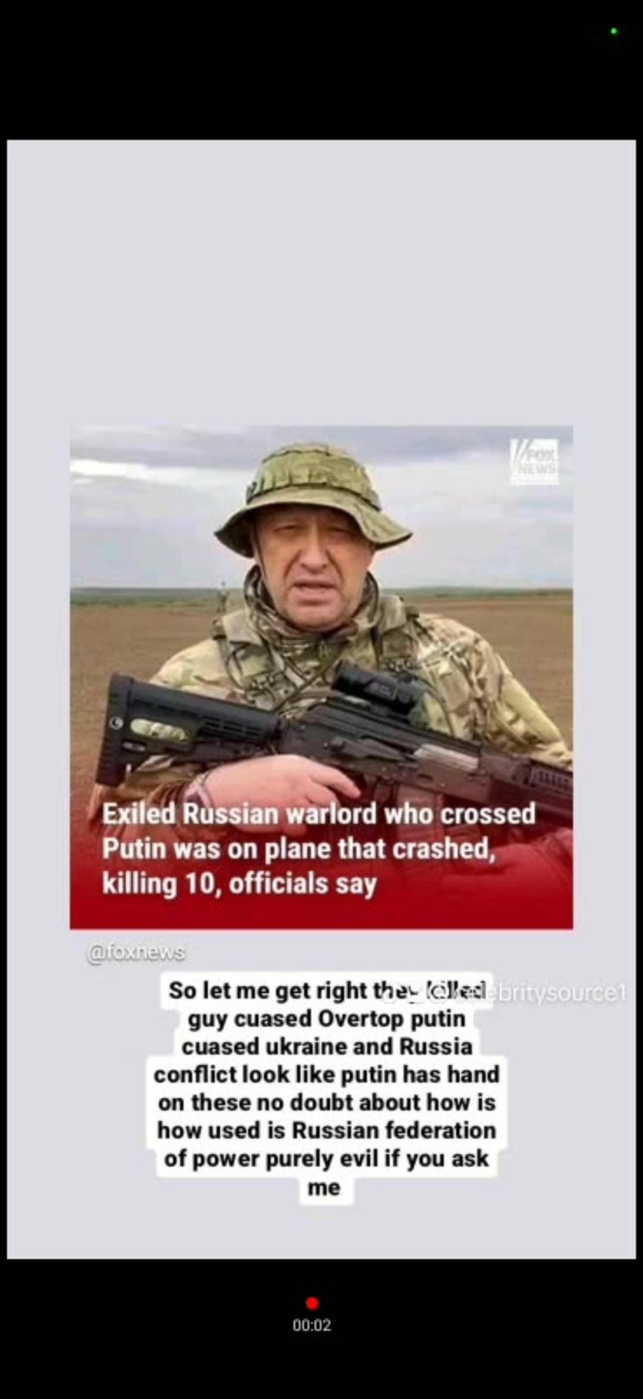 Rip to yevgeny prigozhin Wagner group 8/25/23 - One News Page VIDEO