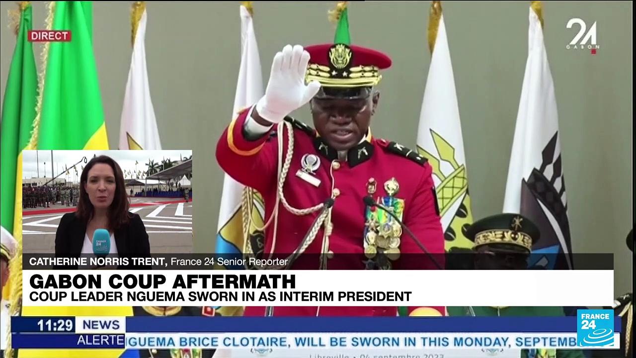 Gabon coup leader sworn in as interim president - One News Page VIDEO