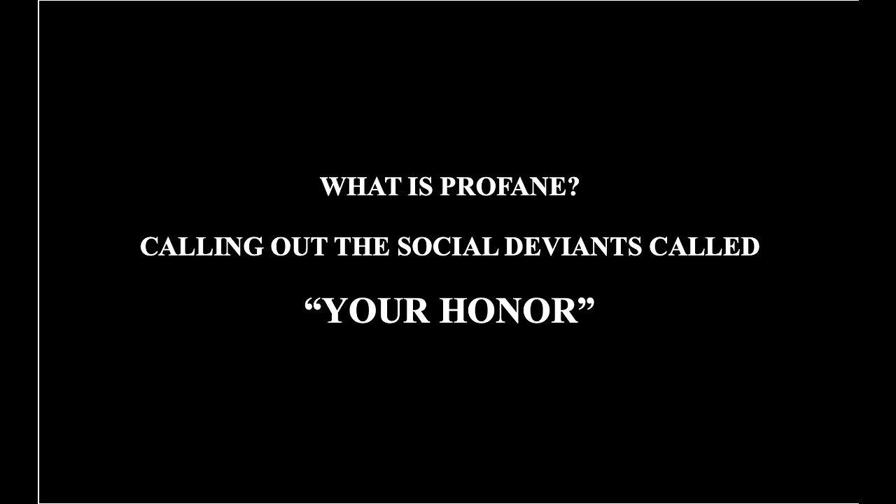 Profane - What is Profane? - One News Page VIDEO