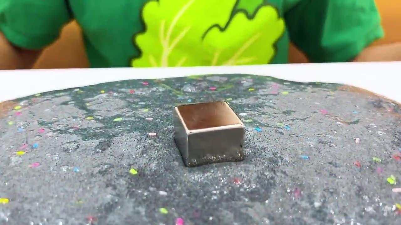 Ellie & Kaden's Magnetic Slime Science - One News Page VIDEO