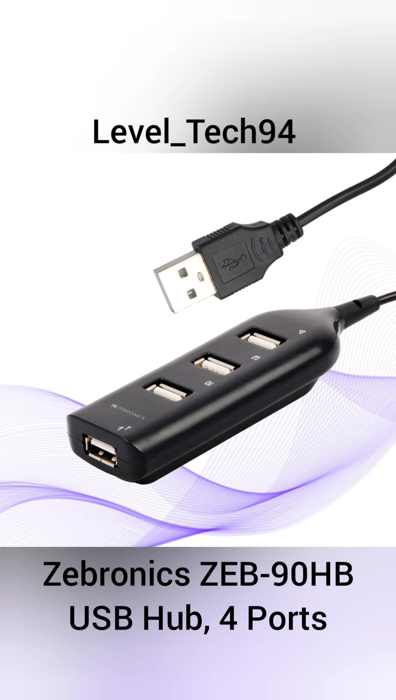 Zebronics ZEB-90HB USB Hub, 4 Ports, Pocket - One News Page VIDEO