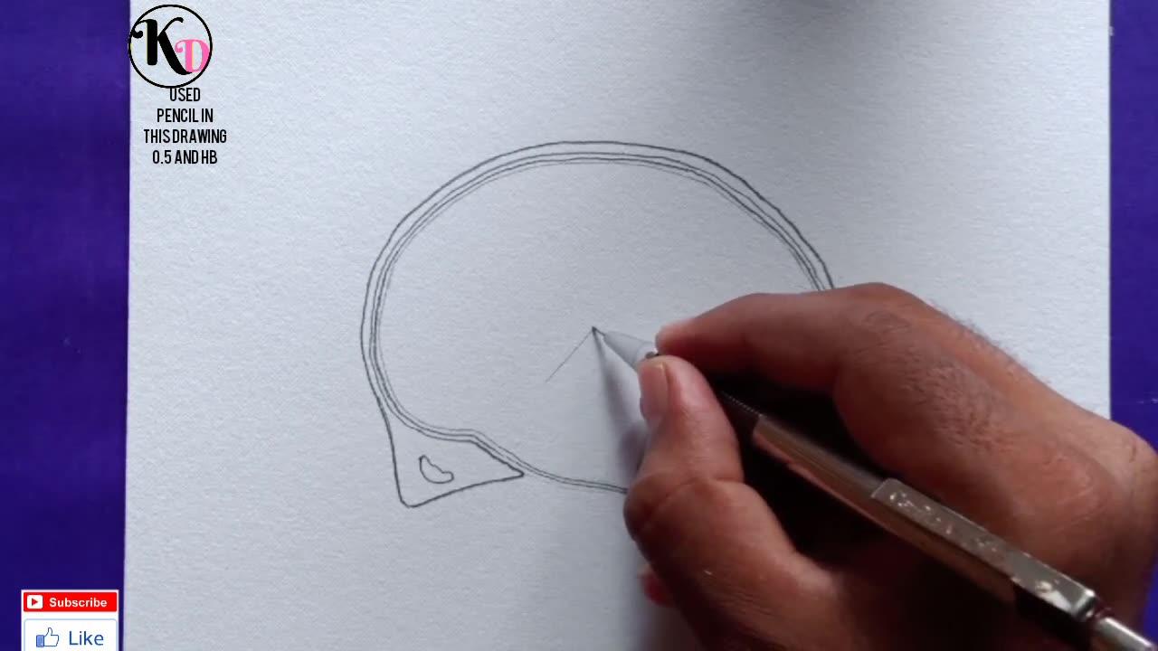 How to draw diagram of Human Brain easily - step - One News Page VIDEO