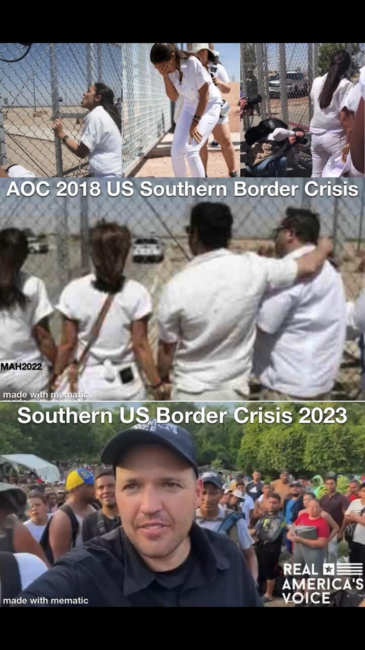 US Southern Border Crisis 2018 verse 2023!!! - One News Page VIDEO