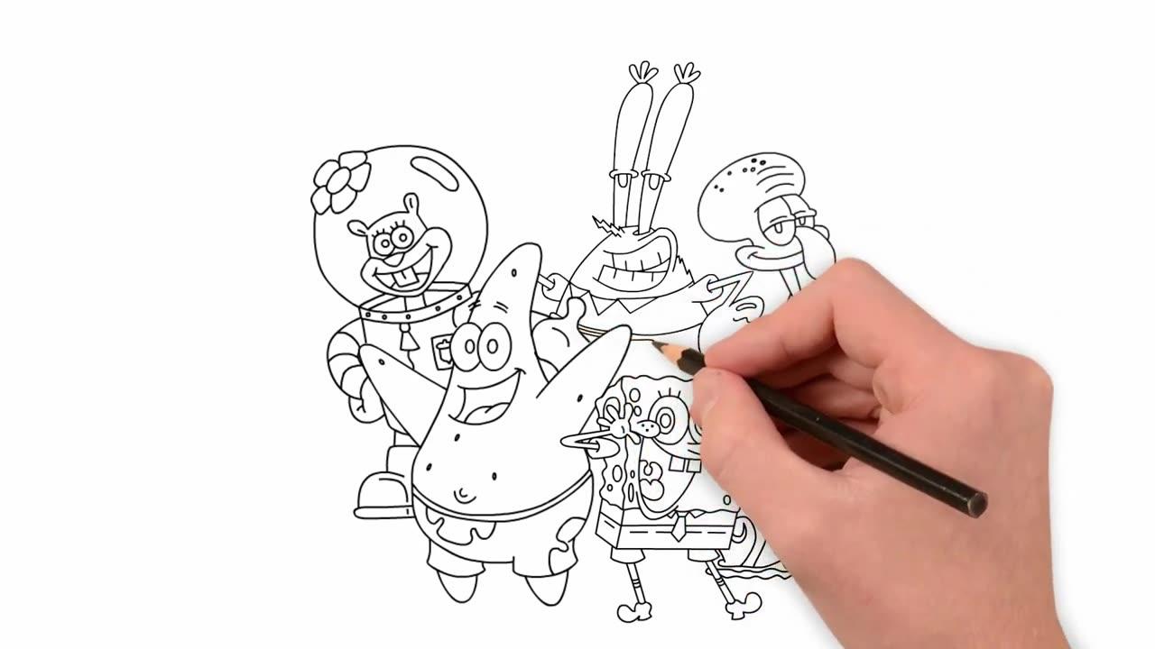 How to Draw Spongebob, Patrick Star, Sandy, - One News Page VIDEO