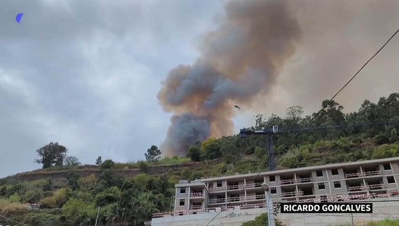 Thick smoke from Madeira wildfires covers sky - One News Page VIDEO
