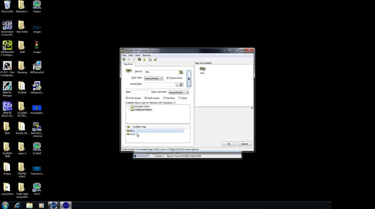 How to connect OPC Simulation Server to SCADA - One News Page VIDEO