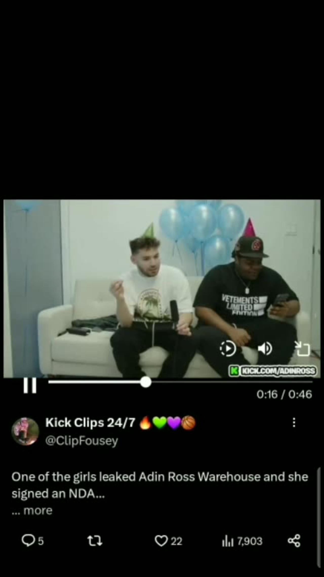 adin ross suing the girl and ganval for set him - One News Page VIDEO