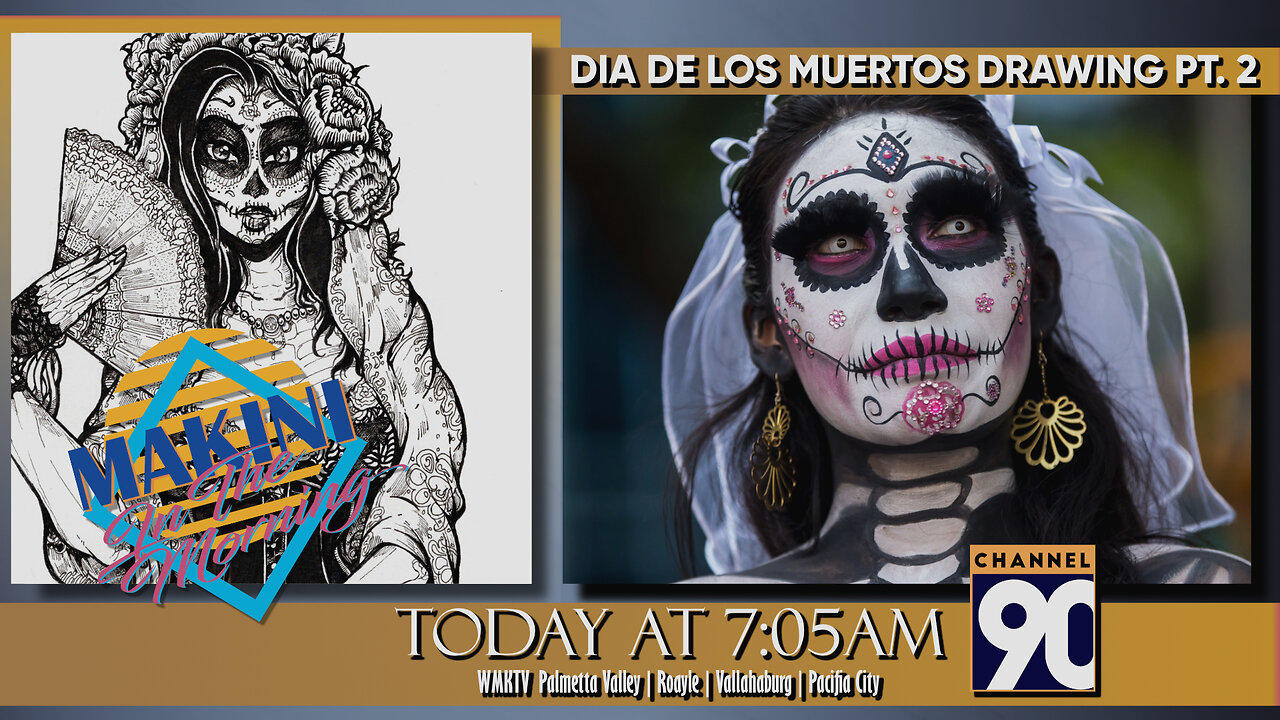 Día de Muertos Drawing Part 2 | Makini in the - One News Page VIDEO