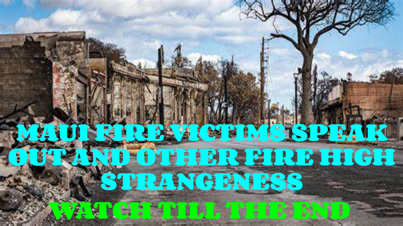 MAUI FIRE VICTIMS SPEAK OUT AND OTHER FIRE HIGH - One News Page VIDEO
