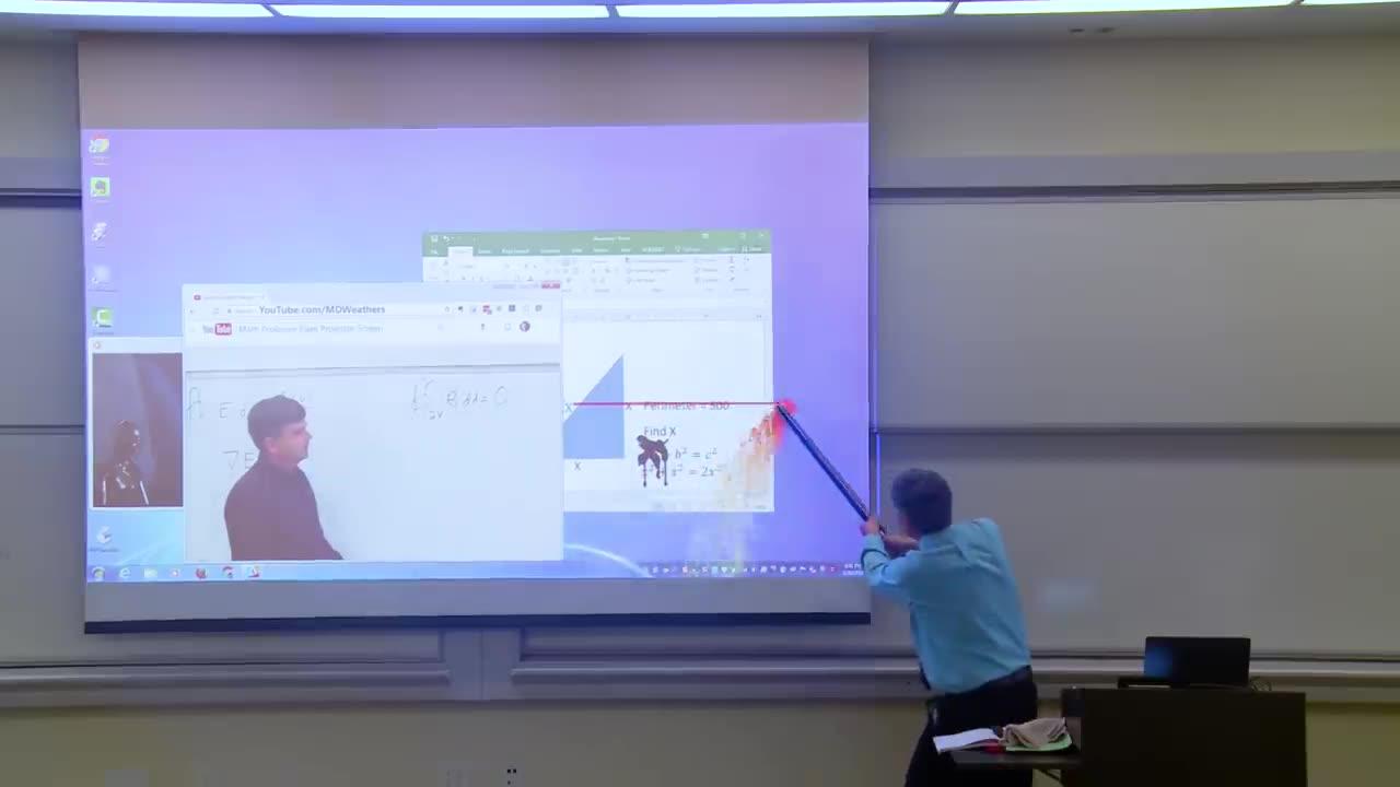 April Fools Prank - Math Professor Fixes Screen - One News Page VIDEO