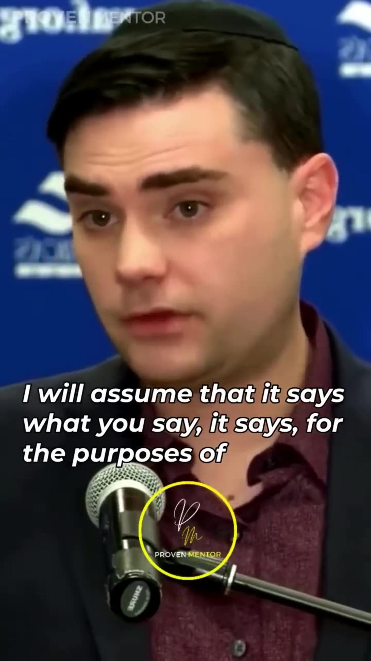 Ben Shapiro on INSTITUTIONAL RACISM! #shorts - One News Page VIDEO