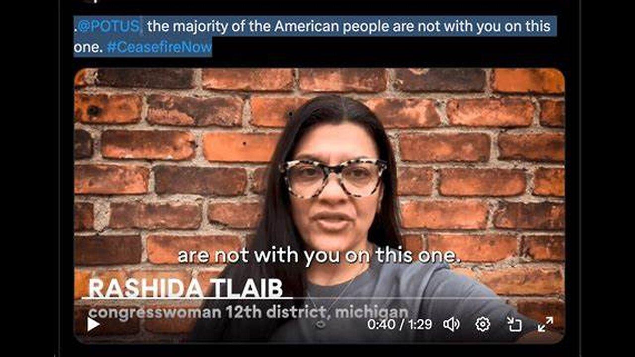 Rep. Tlaib Tlaib Accuses Biden Of - One News Page VIDEO