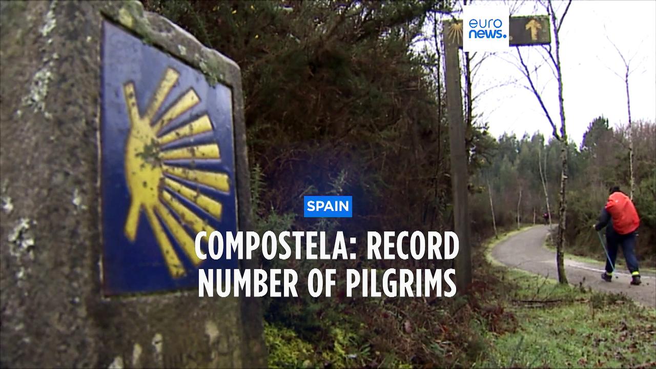 Santiago de Compostela sees record numbers of - One News Page VIDEO