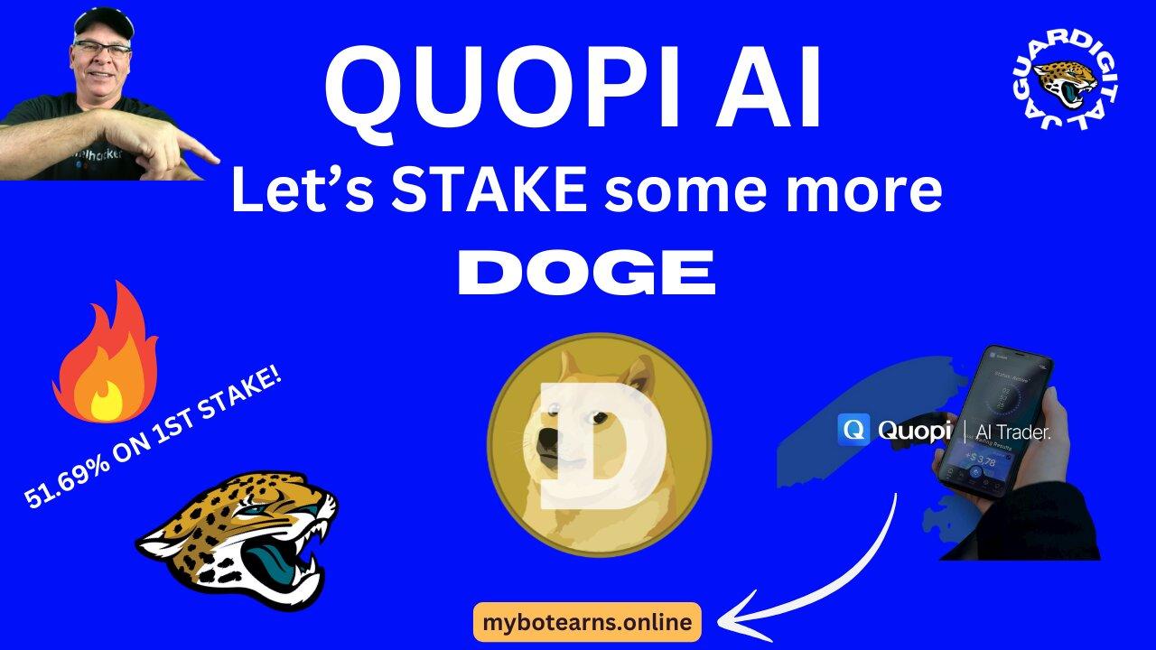 Quopi Ai Bot Trading - How to Stake DOGE from - One News Page VIDEO