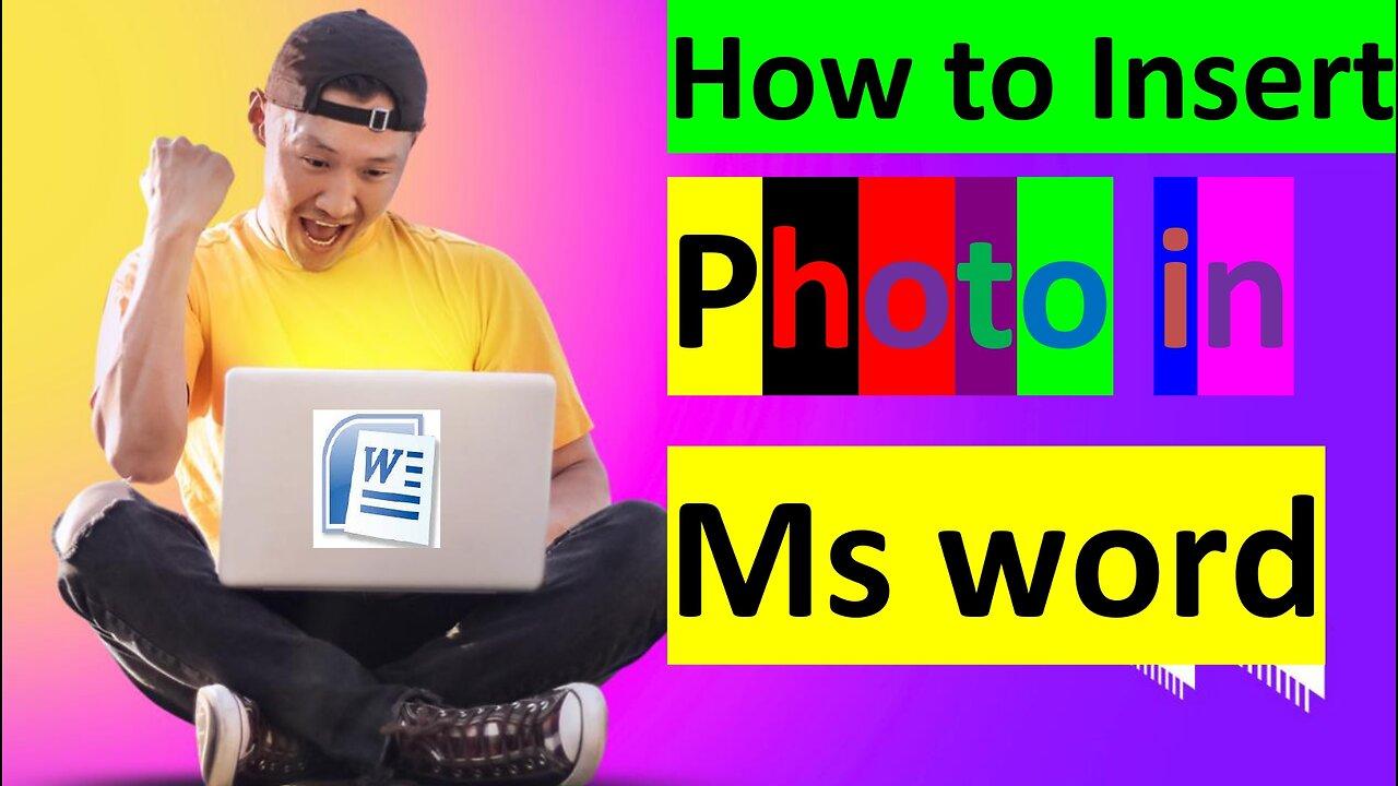 How To Insert Photo In Word | Ms Word Tutorial - One News Page VIDEO