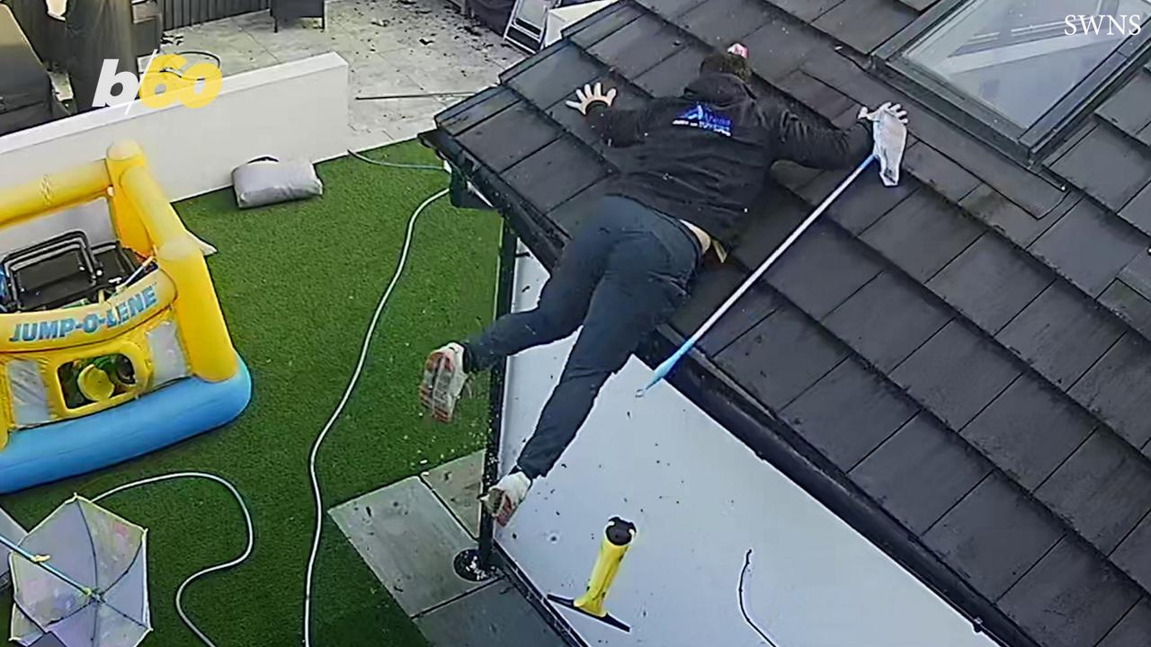 Dad’s Slip-Off-The-Roof Caught on Camera - One News Page VIDEO