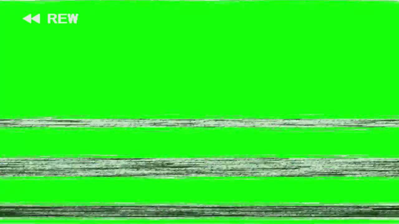 VHS Rewind Effect - 4K Green screen FREE high - One News Page VIDEO