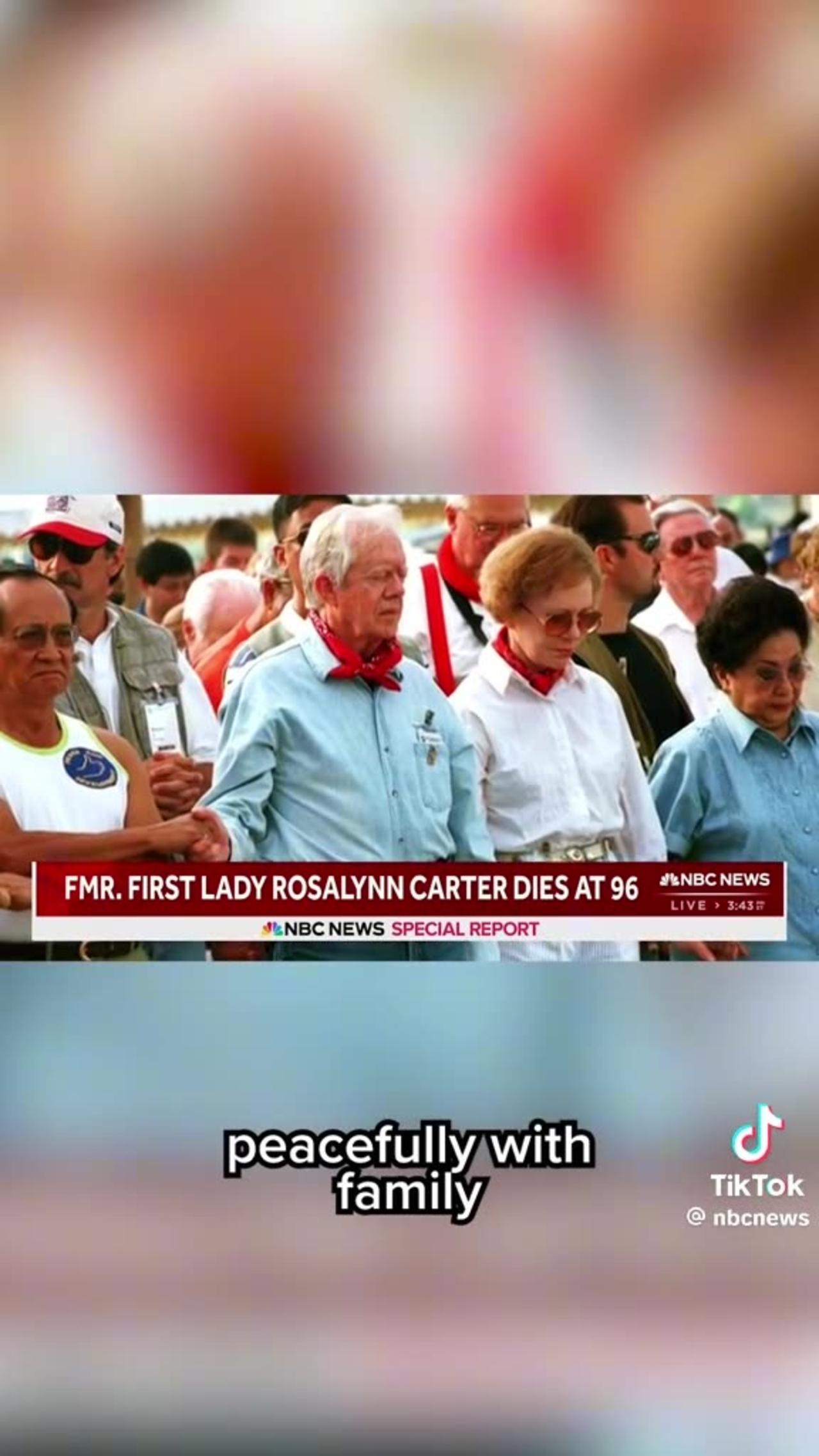 BREAKING⛔️FORMER 1ST LADY ROSALYNN CARTER - One News Page VIDEO