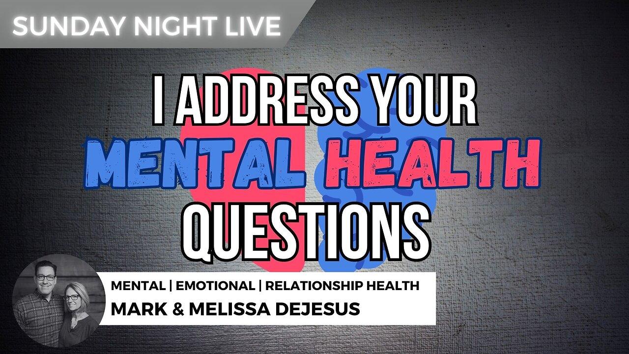 Mental Health Questions Addressed LIVE - One News Page VIDEO
