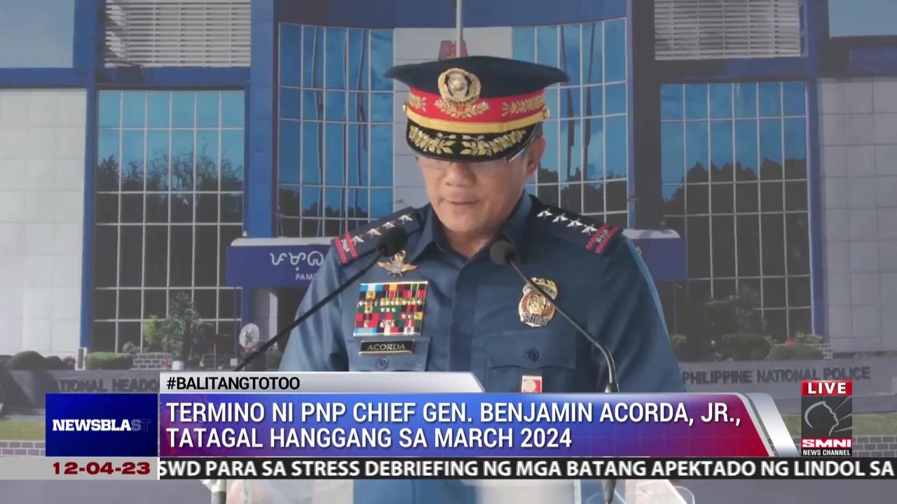 Termino ni PNP Chief Gen. Benjamin Acorda, Jr., - One News Page VIDEO