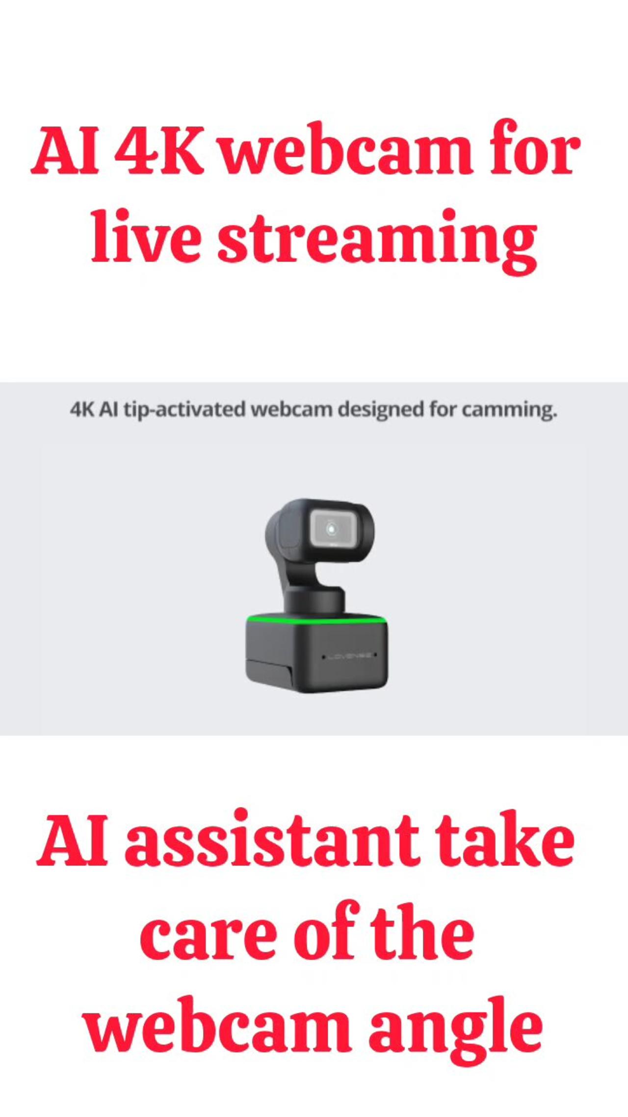 Lovense Webcam AI 4K webcam for live - One News Page VIDEO