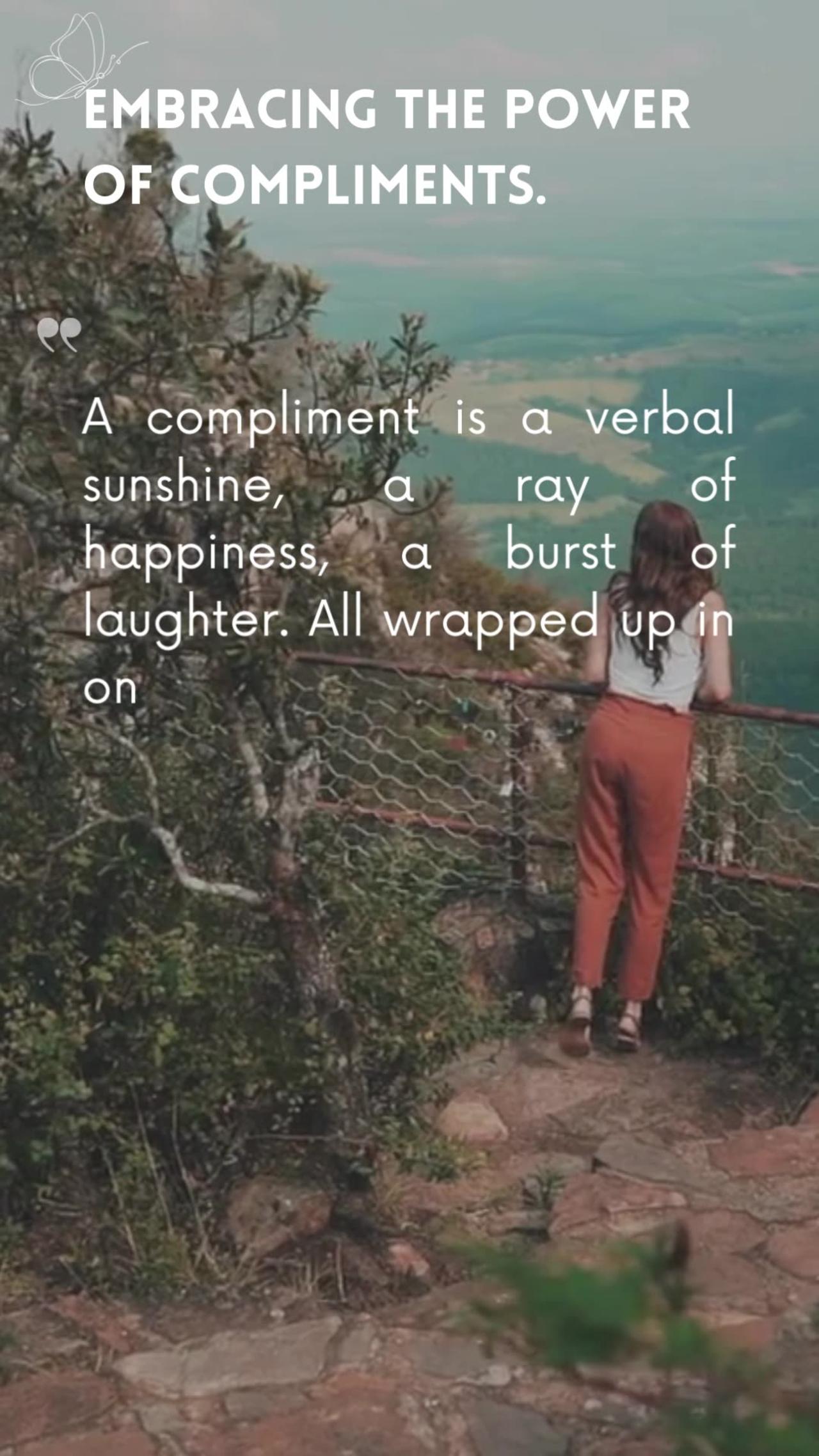 Embracing the power of compliments. - One News Page VIDEO