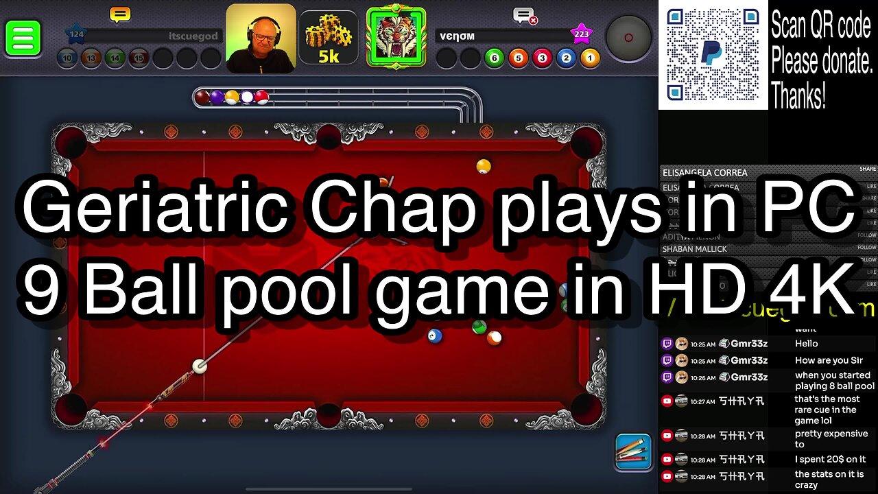 Geriatric Chap plays in PC 9 Ball pool game in - One News Page VIDEO