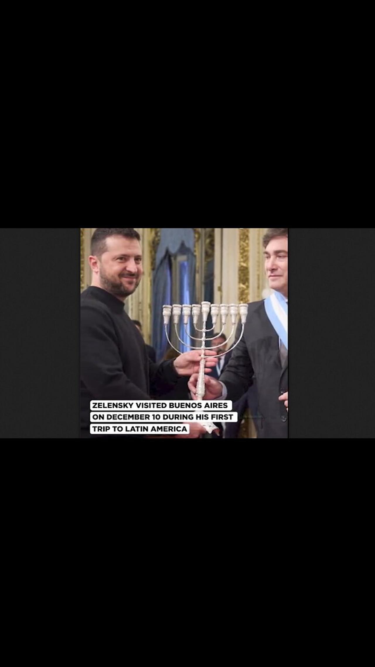 Zelensky Gets Menorah Gift From Argentina's - One News Page VIDEO