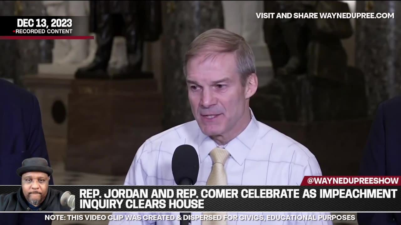 Jordan and Comer Celebrate as Impeachment - One News Page VIDEO