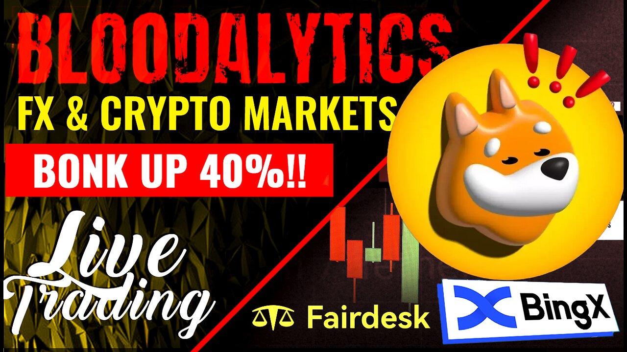 Live #Crypto & FX Trading! #BONK UP 40% - One News Page VIDEO