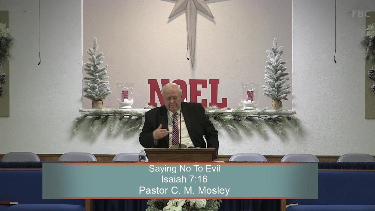 Pastor C. M. Mosley, Saying No To Evil, Isaiah - One News Page VIDEO