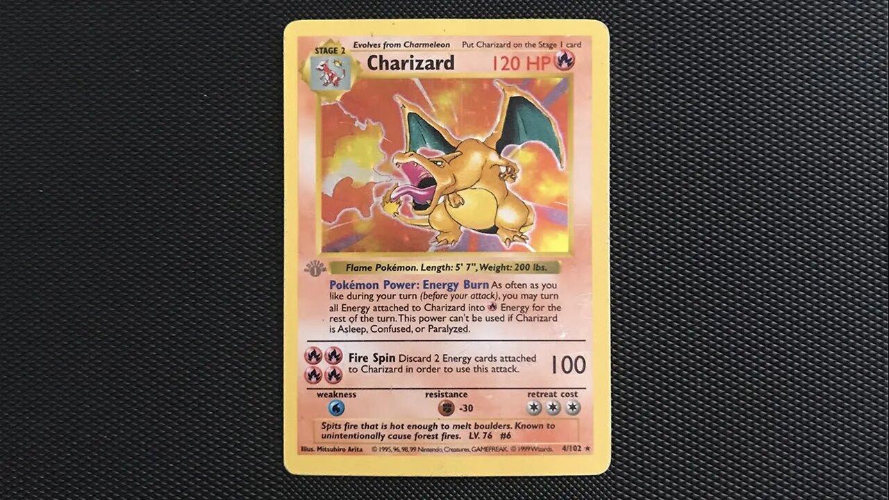 My 1st Edition Shadowless Charizard Pokemon Card - One News Page VIDEO