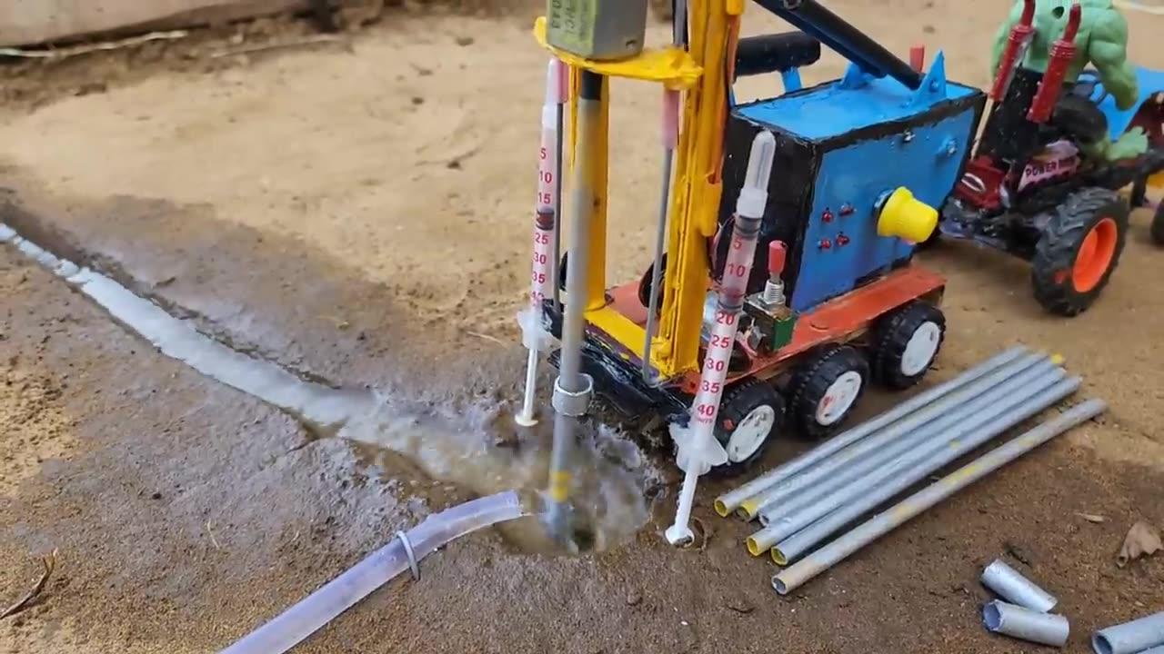 tiny borewell drilling machine made by hand | - One News Page VIDEO