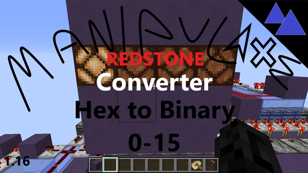 Manipulate Redstone - Hex to Binary Converter - One News Page VIDEO