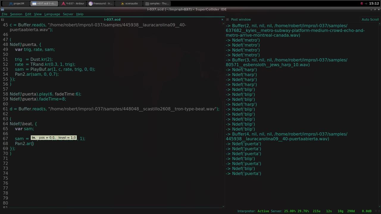 Electroacoustic Improvisation 037 (Live coding - One News Page VIDEO