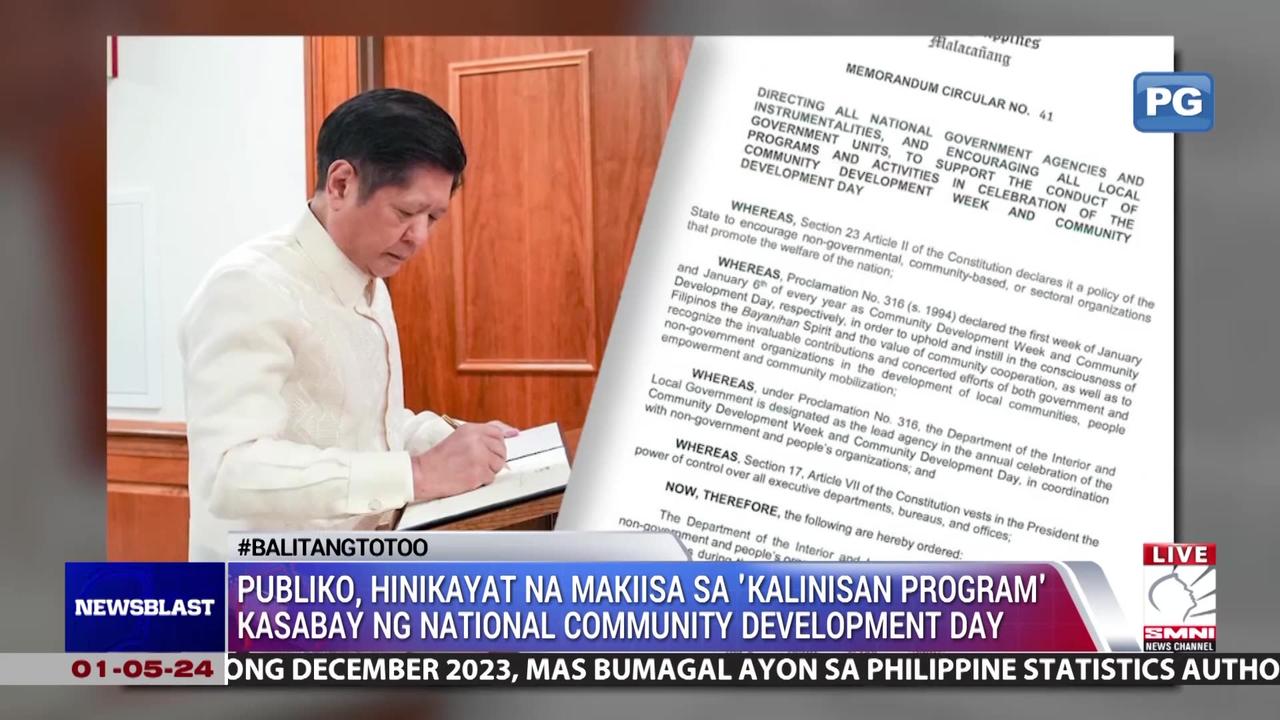Publiko, hinikayat na makiisa sa 'Kalinisan - One News Page VIDEO
