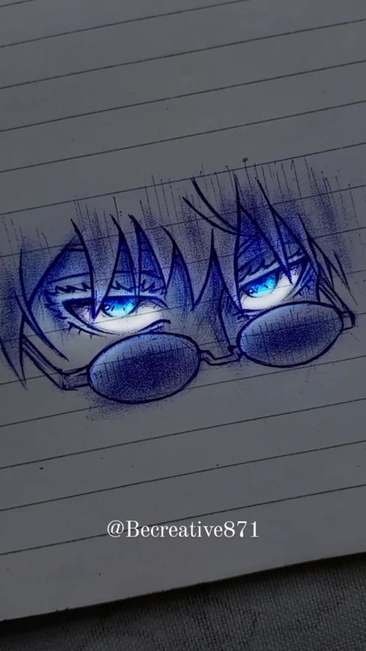 How to draw professional gojo's eyes - One News Page VIDEO